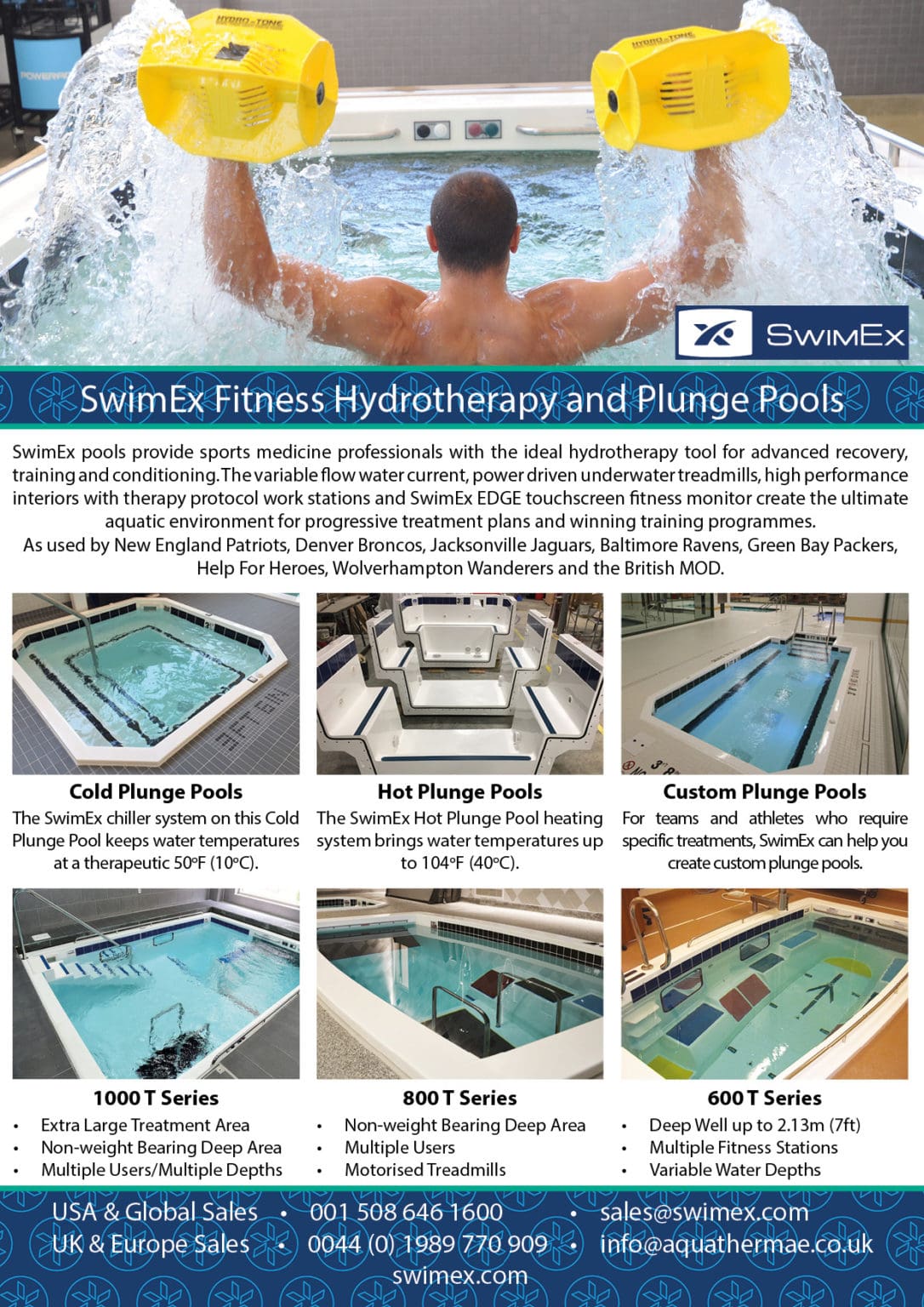 Aqua Thermae | SwimEx Hydrotherapy Pools & Plunge Tanks UK